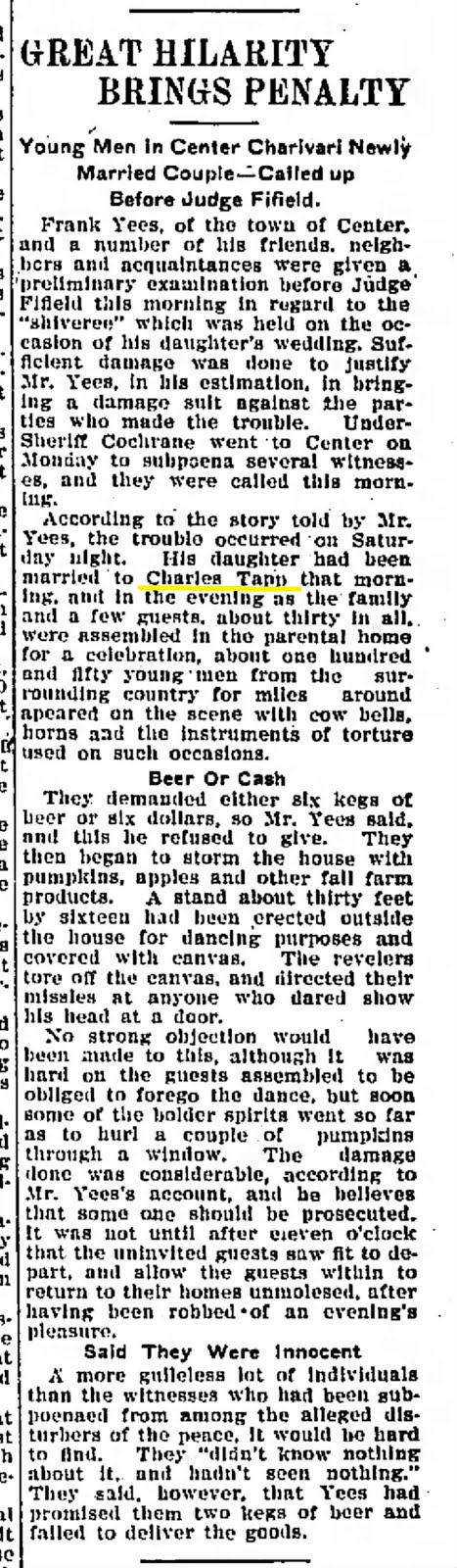 Tapp Family Research: Charles Tapp Chivaree #NotMyTapp
