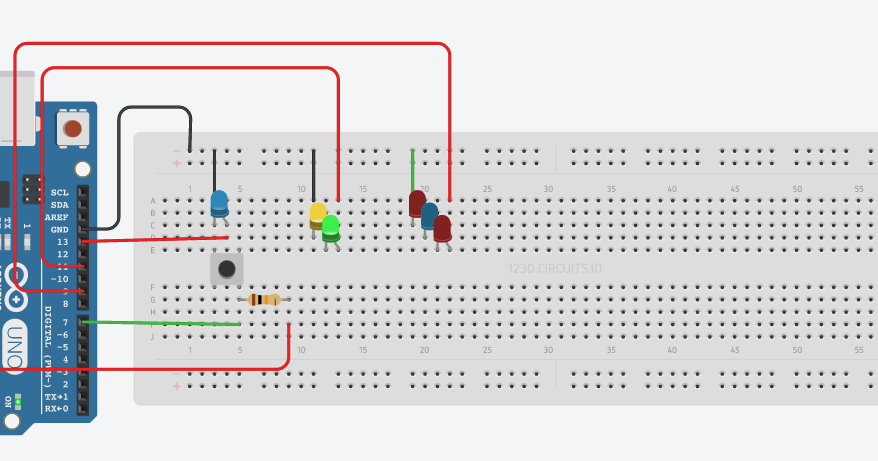 CRYPT- DECRYPT: Make LED's blink with Push Button control