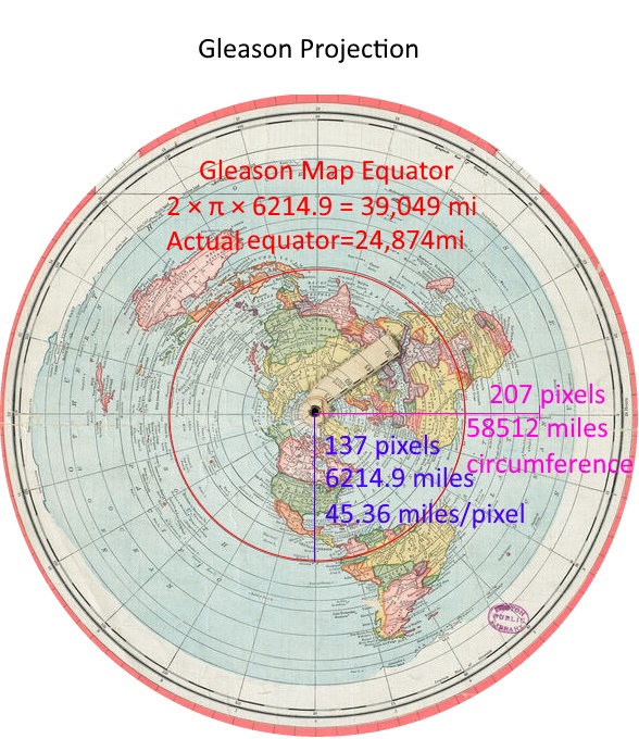 Gleasons Projection Flat Earth World Map The Dynamic Earth Plate ...