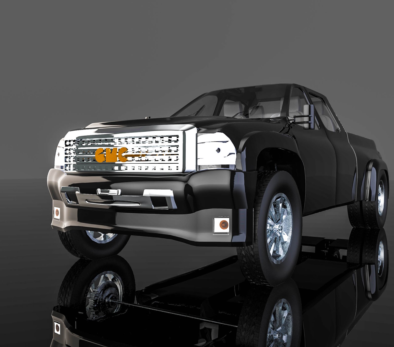 GMC Sierra 3500 hd 3d model render
