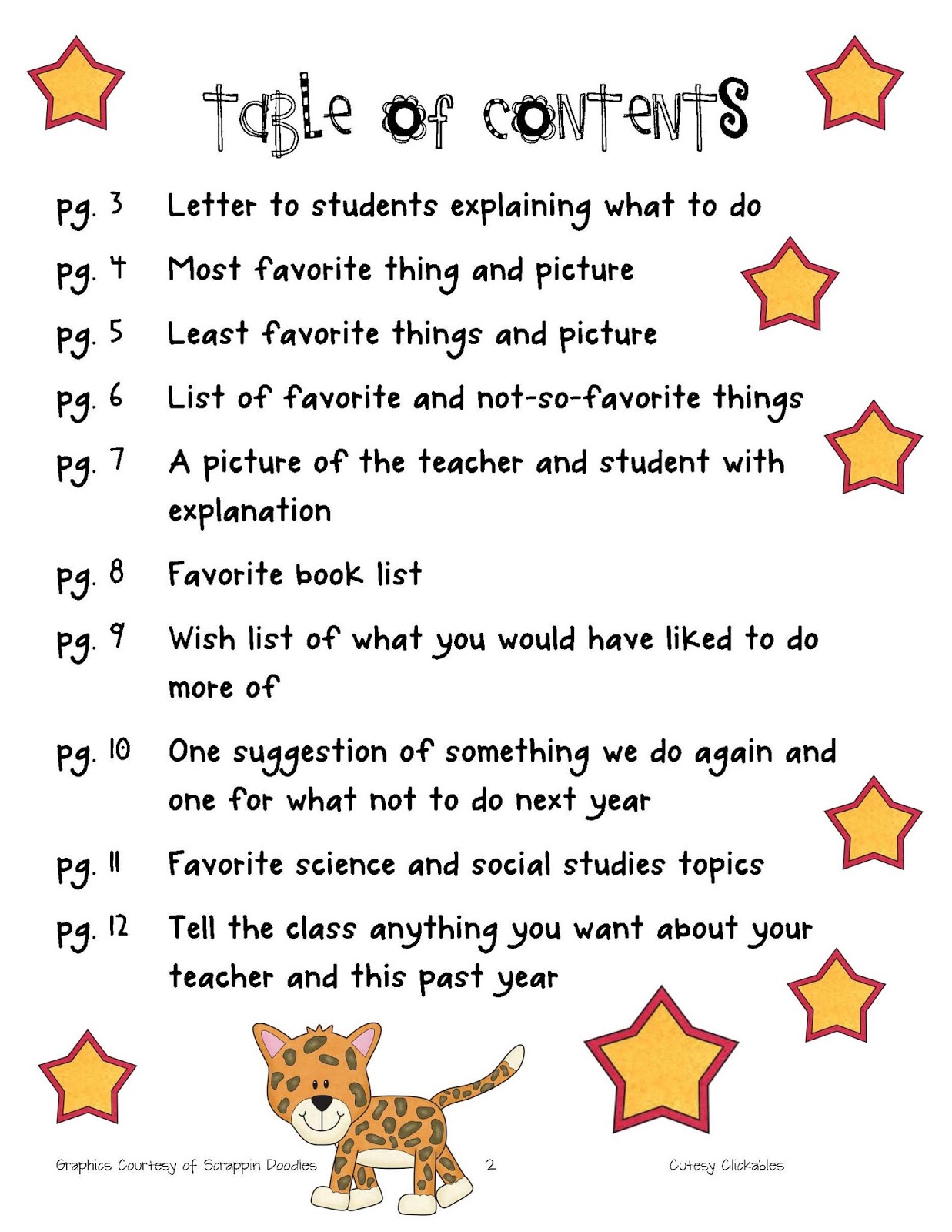 Collaboration Cuties: End of the Year Memory Book- For the Teacher ...