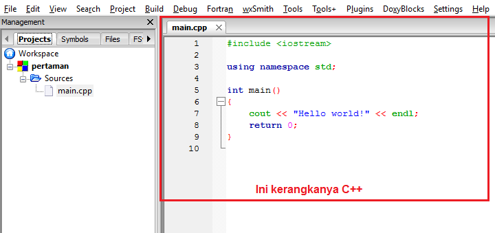 Persiapan Menulis Code C++ Bahasa Programan C++ ~ Coding IsmyNR - Cara Dan Contoh Pemrograman