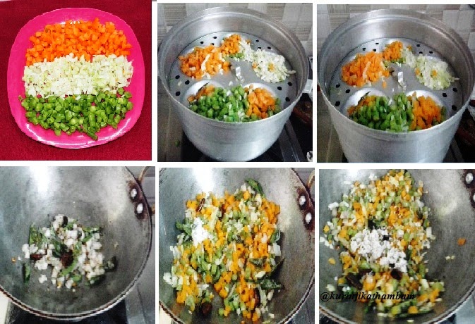 Tri Color Poriyal Treat for Independence Day!!! ~ Kurinji Kathambam