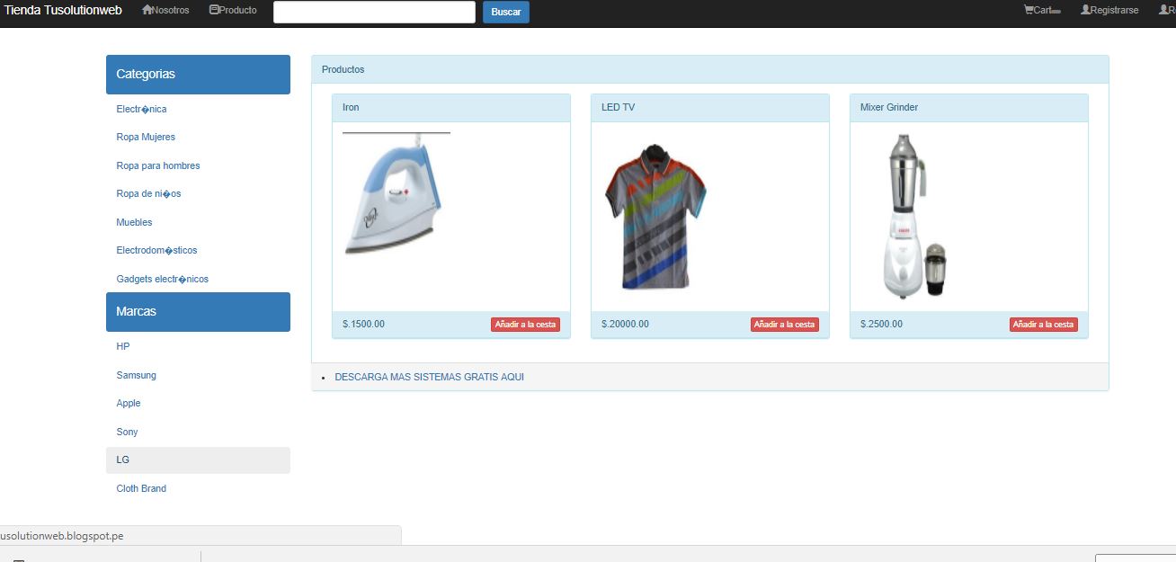 carrito de compras en php y mysql codigo ~ Tusolutionweb