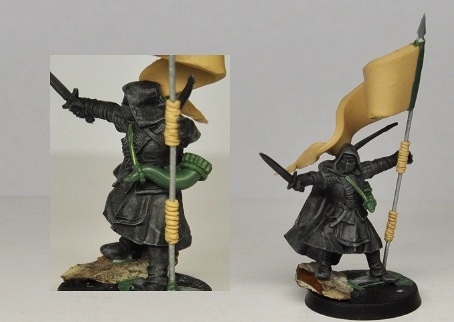 Bizzarewarstar: LOTR - Ranger conversion - Halbarad with banner