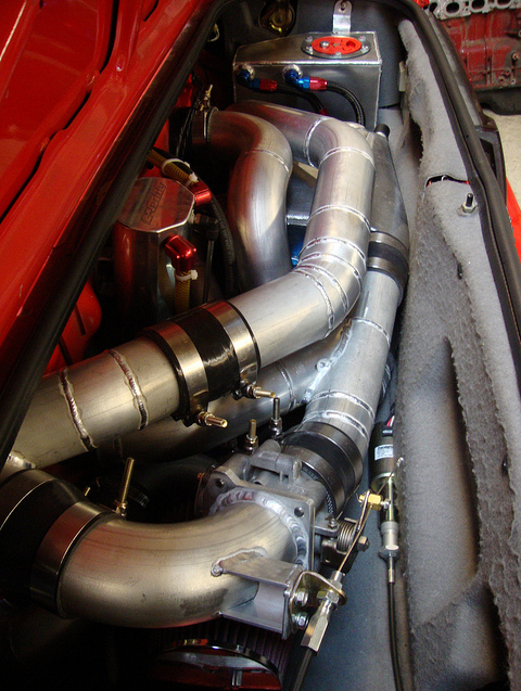 BlackTrax Projects: Project Pics: David's Twincharged AW11 Induction Work