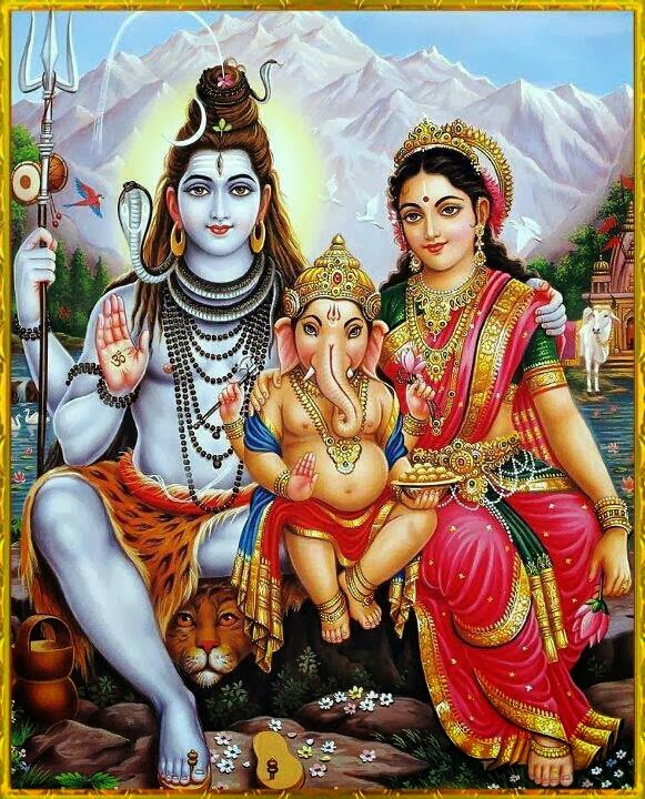 TELUGU WEB WORLD: LORD PARAMESWARA WITH HIS WIFE GODDESS PARVATHI AND ...