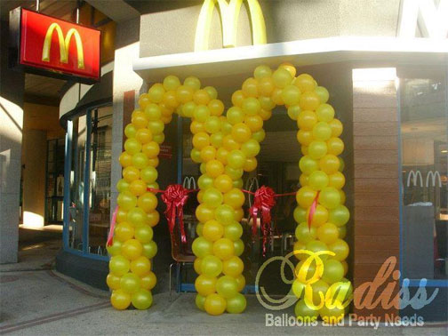 Radiss Balloons and Party Needs: McDonald's BQ Mall Grand Re-opening