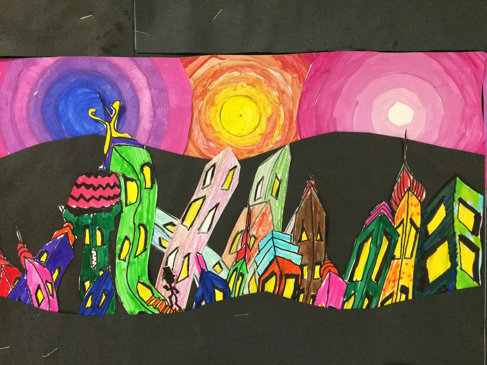The Helpful Art Teacher: Drawing a Dr. Seuss Inspired City Scape