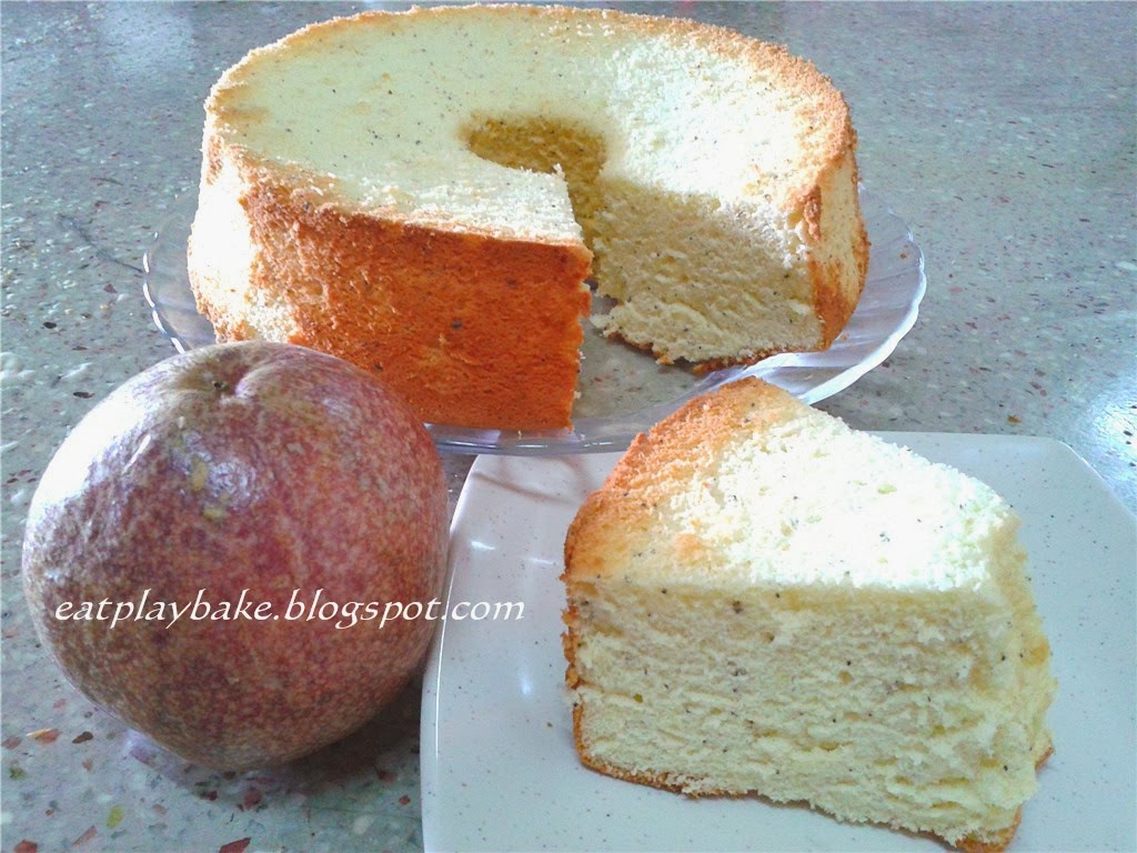 猫兒的天空 Eat.Play.Bake: 百香果戚风蛋糕 Passion Fruit Chiffon Cake