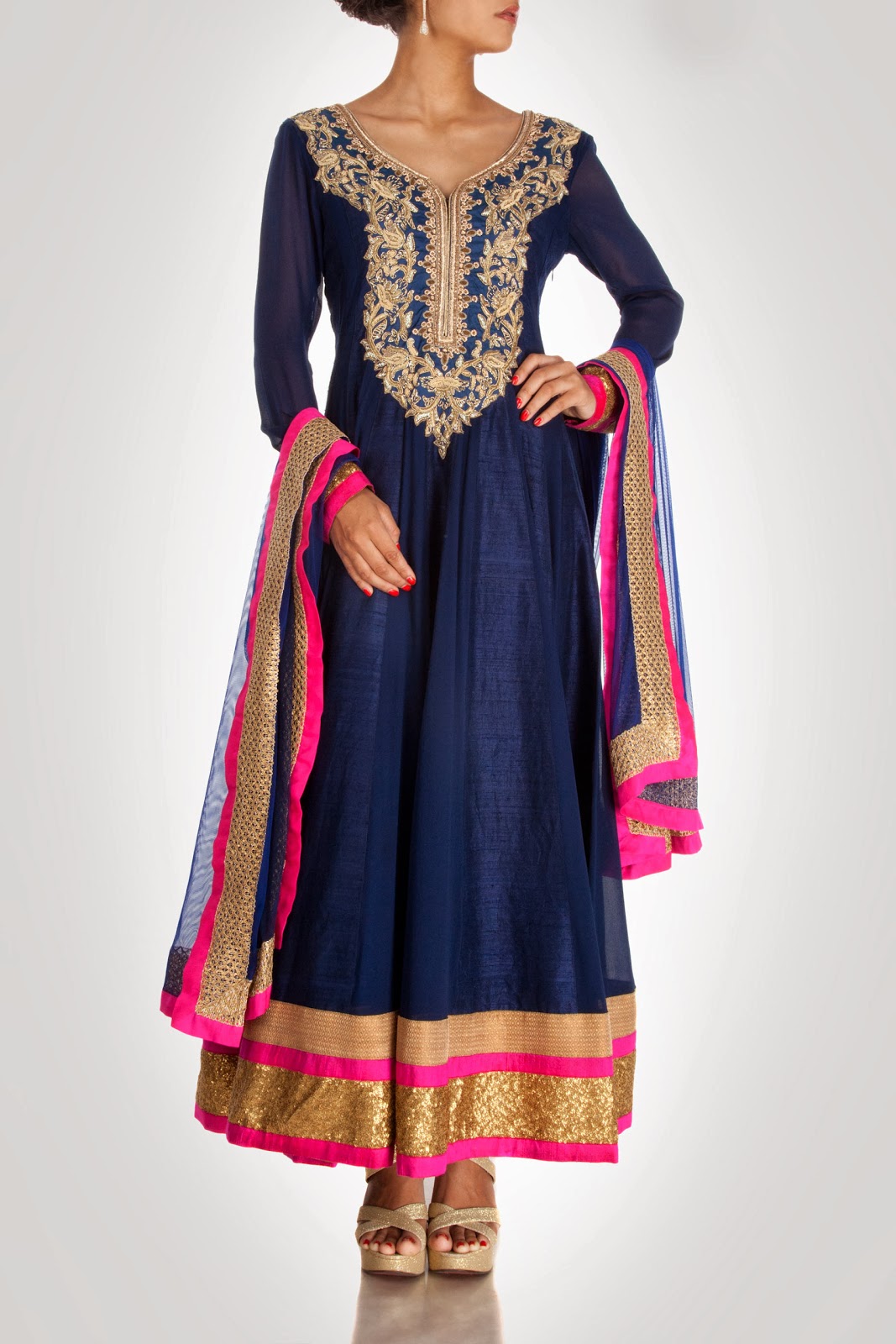 Latest Anarkali Suit Designs 2013 Aneesh Agarwal - latest fashion