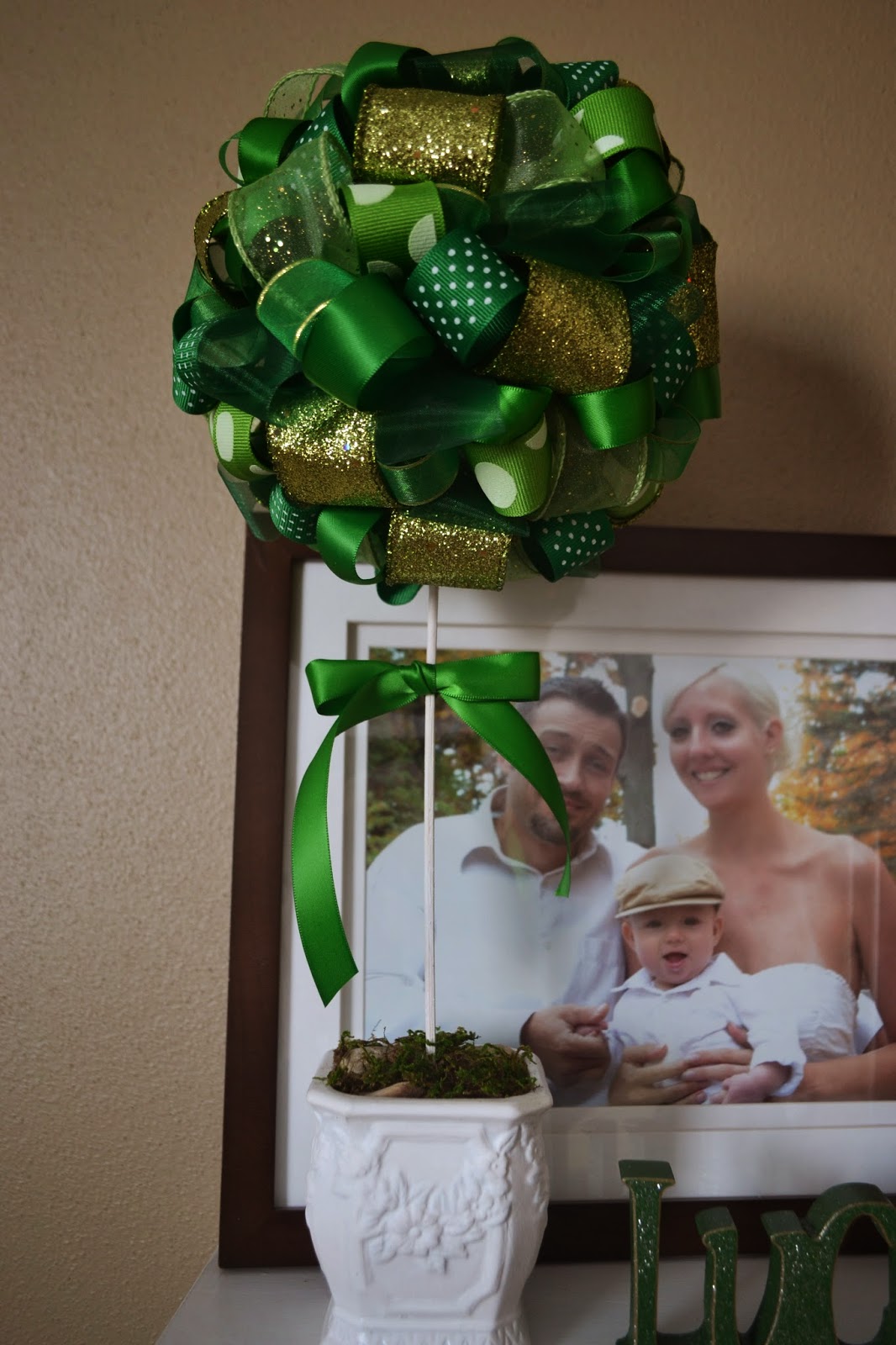 Thrifty Artsy Girl: St Patrick's Day Ribbon Topiary