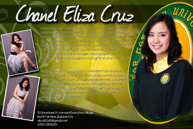 sample profile page for the yearbook - The Blahger