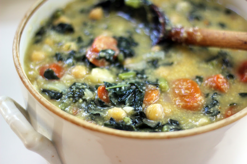 Blue Kale Road: Kale and Polenta Stew