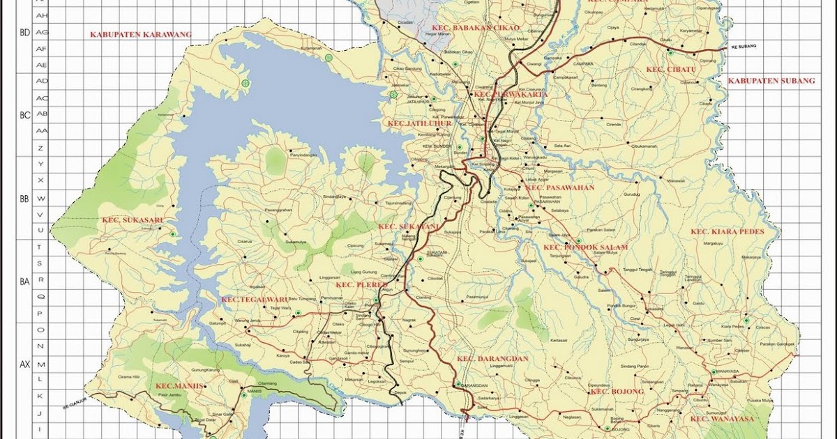 Peta Kabupaten Purwakarta