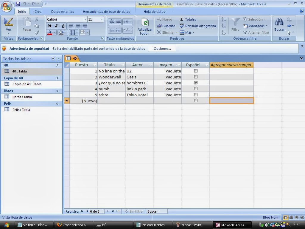 conceptos de access: ¿QUE ES UN REGISTRO?