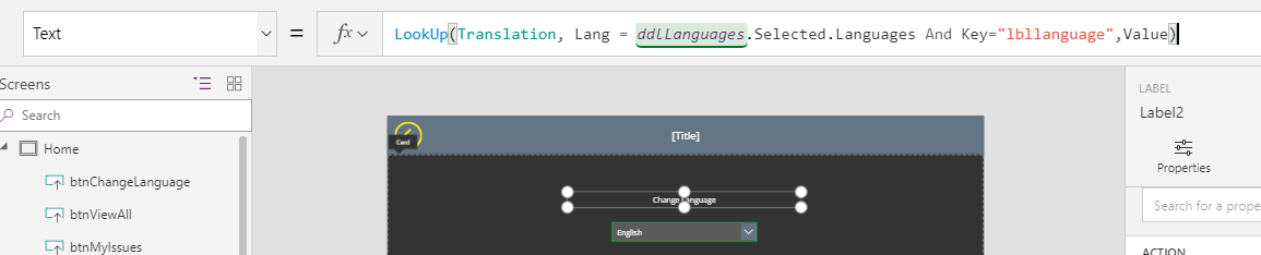 Create multilingual app in PowerApps