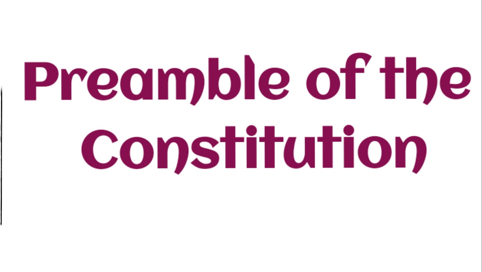 Preamble of the Constitution - ONLINE STUDY SMART