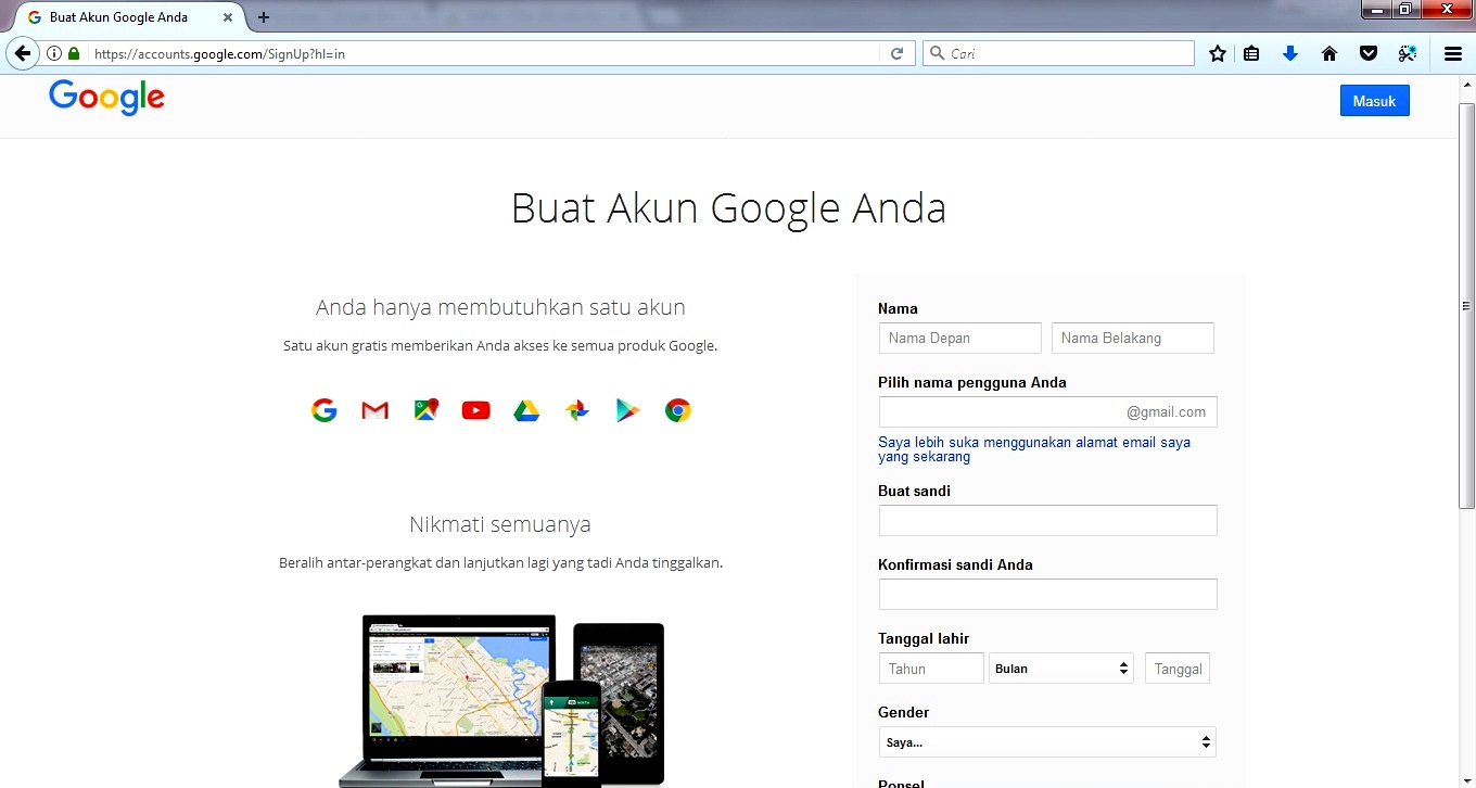 CARA MEMBUAT AKUN GOOGLE DAN GMAIL TERBARU 2017 | VISIUNIVERSAL