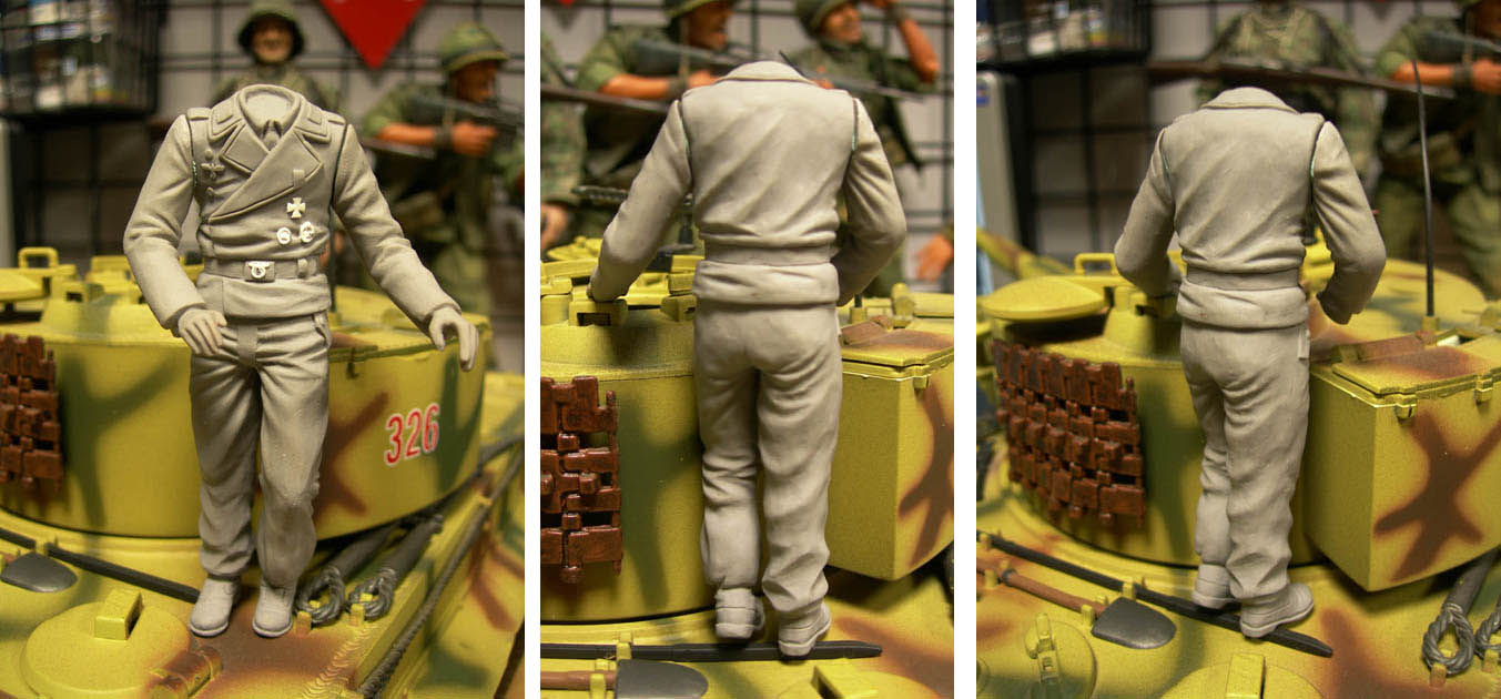 1/18 scale German tank crew WIP