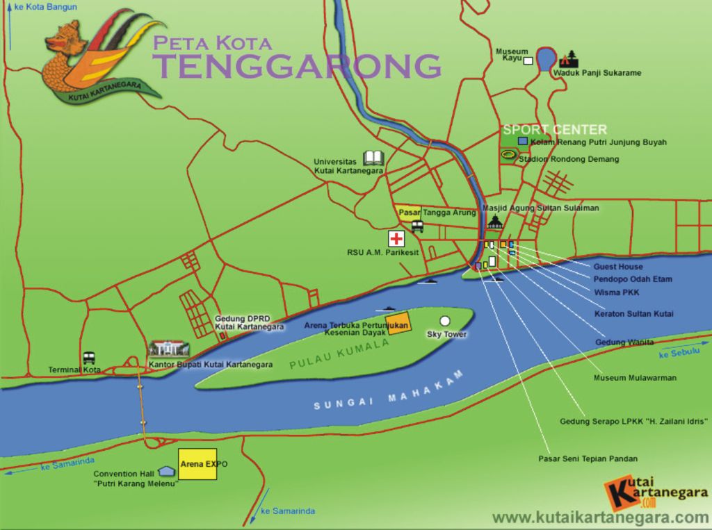 Tourism Map Tenggarong - Nusantara Wisata