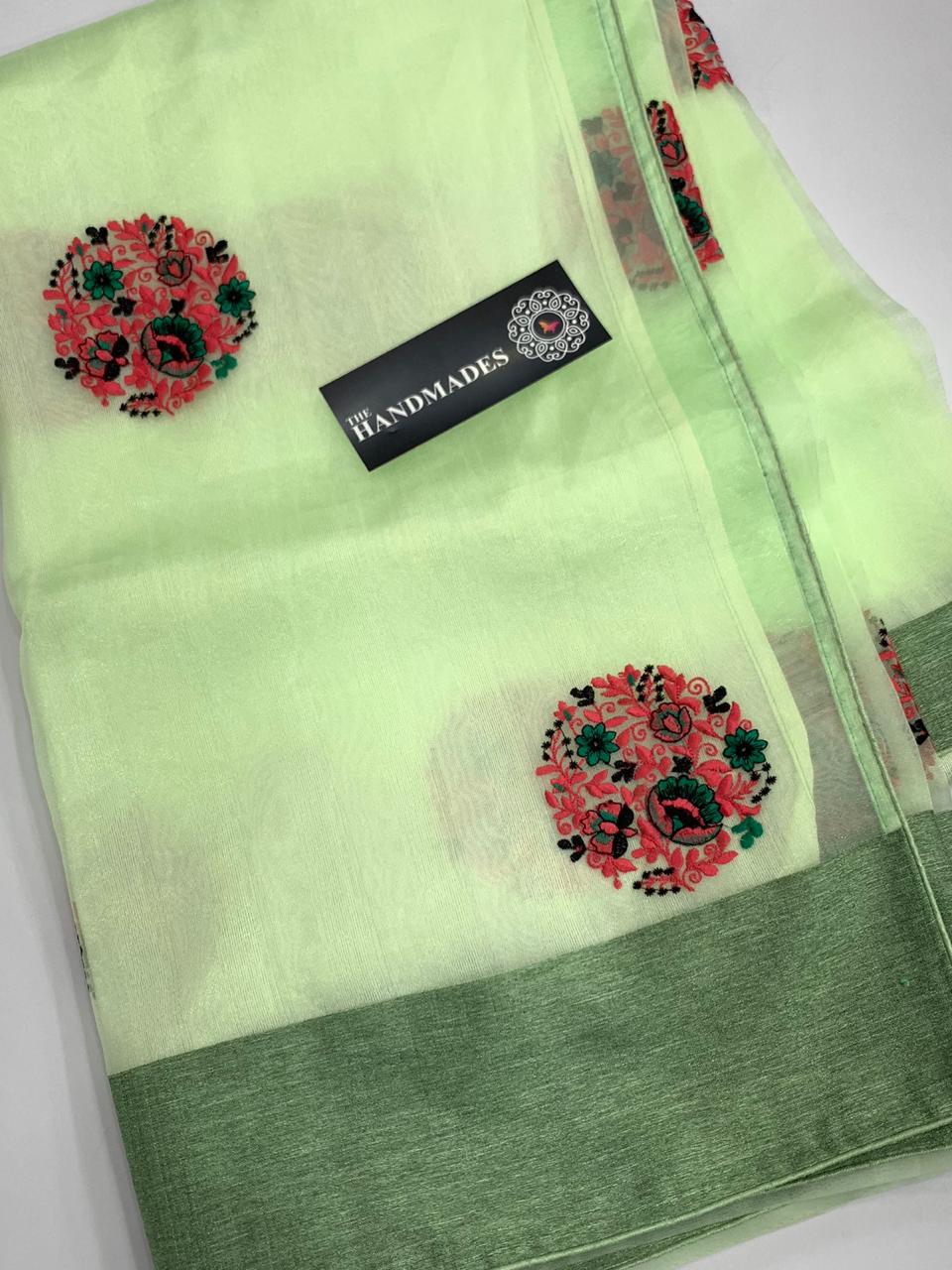 Latest tissue organza sarees