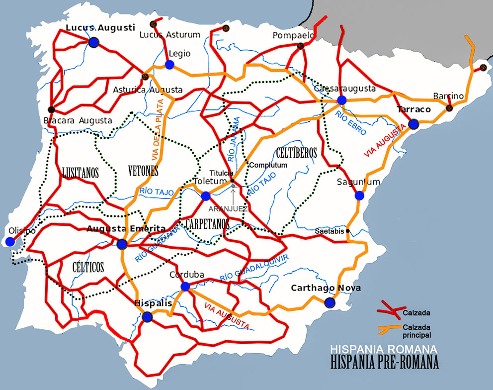 -Zaragonés-: Calzadas romanas que partían de Zaragoza