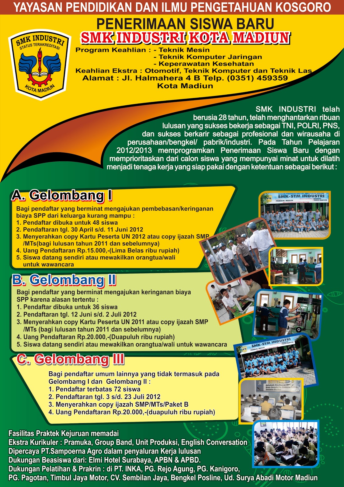 SMK INDUSTRI KOSGORO MADIUN: Brosur SMK Industri Kosgoro Madiun