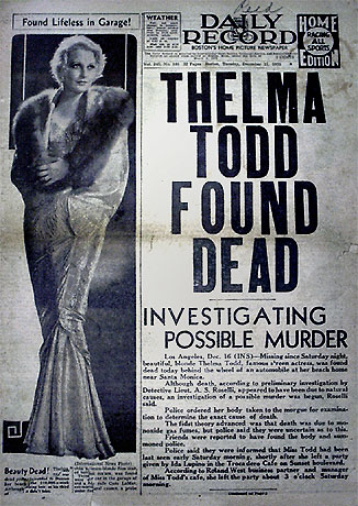Thelma Todd: Daily Record Dec. 16, 1935