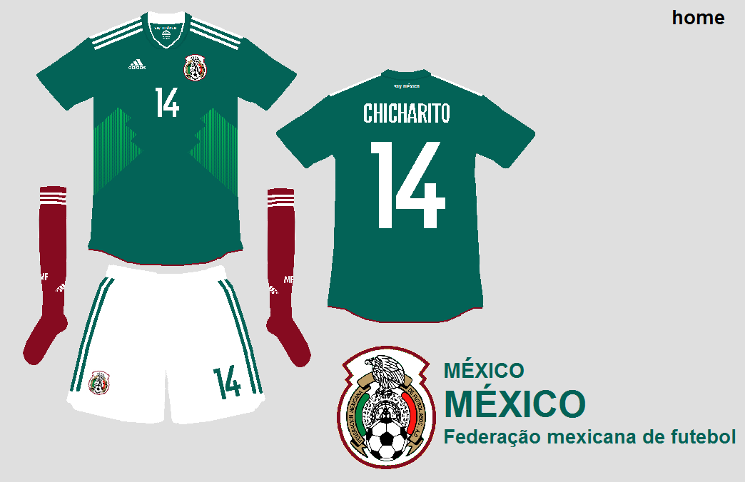 form-kit : México /18 (home e away)