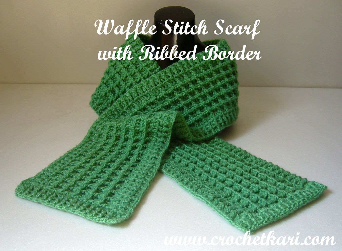 Crochetkari: Waffle Stitch Scarf - First pattern of 2016