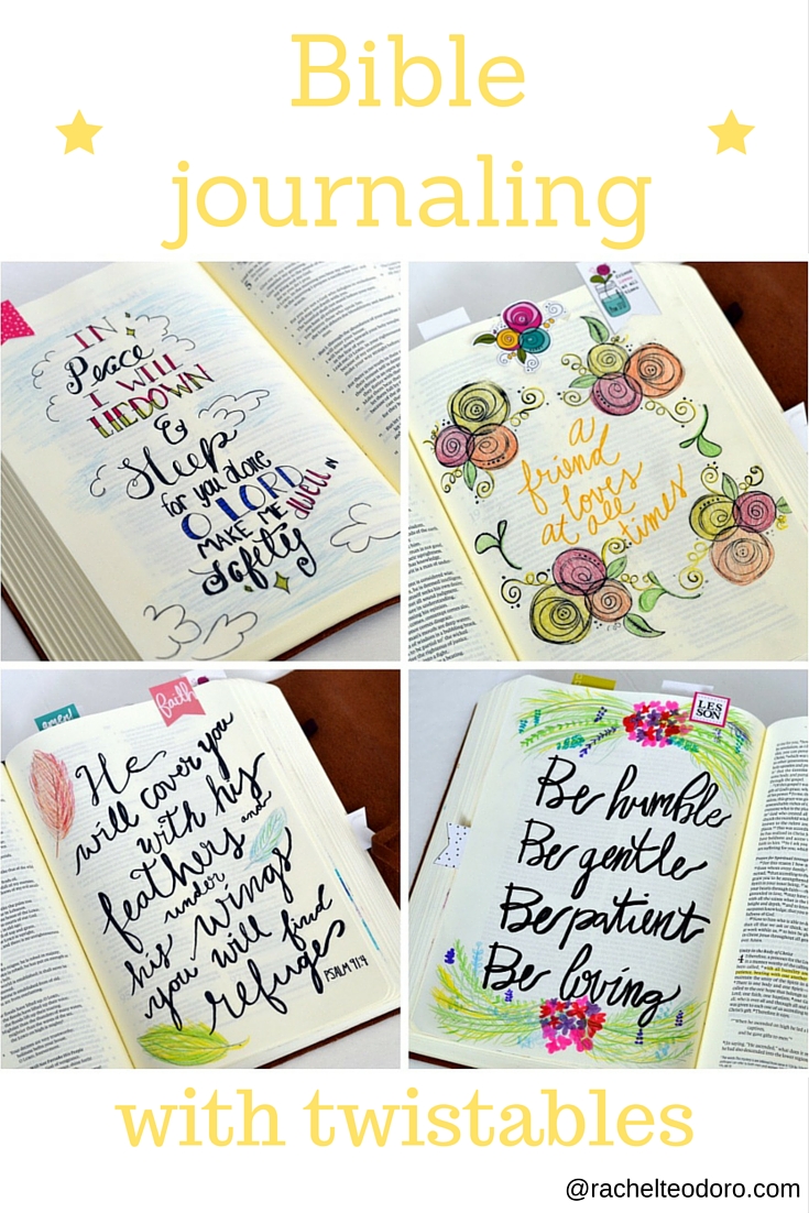 Bible Journaling Four Different Ways the Essentials in Action - Rachel Test