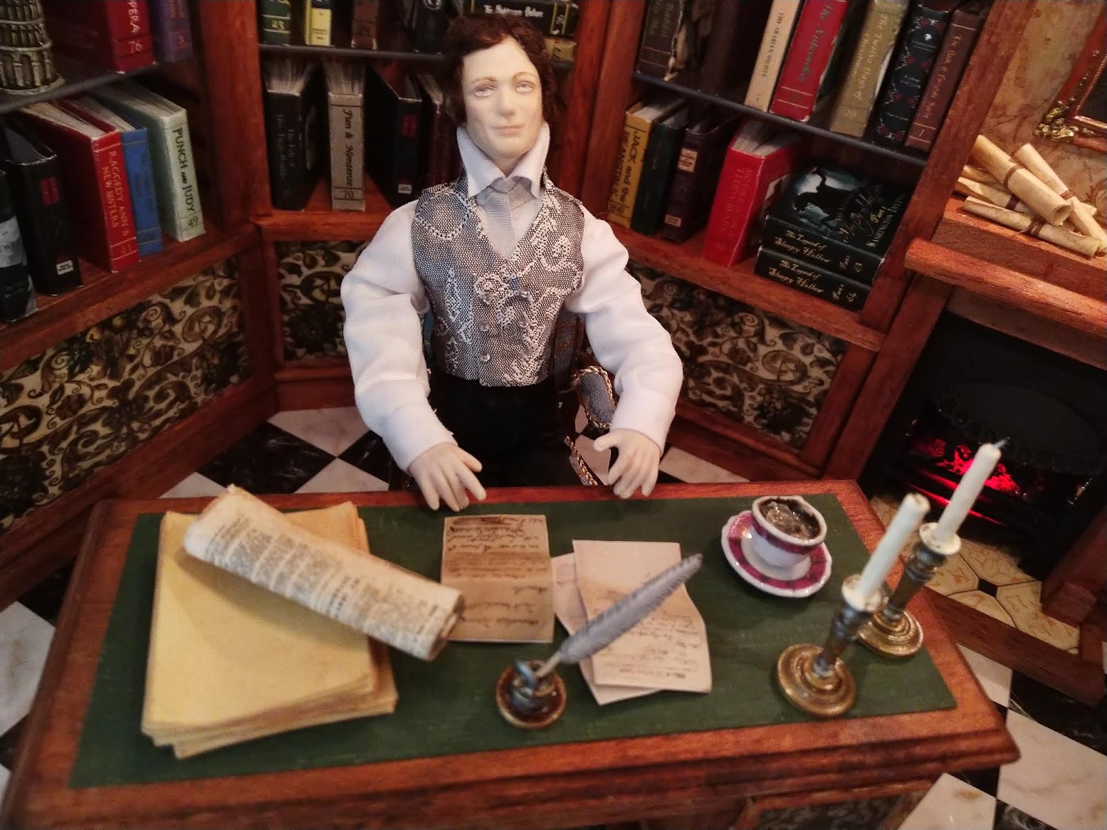 My Miniature World: Part 6 - Completing The Dickens Book Shop on the ...