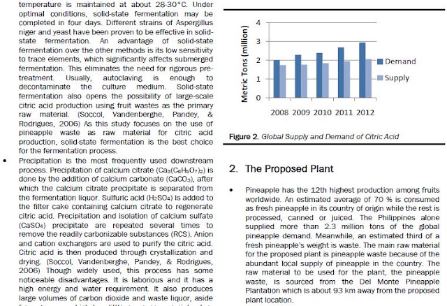Chemical Engineering Insider: Citric Acid Production from Pineapple ...