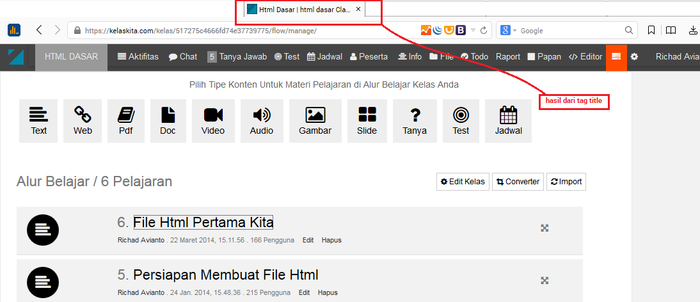 Membuat Judul Web Dengan Tag Title | @aviantorichad - catatan harian ...