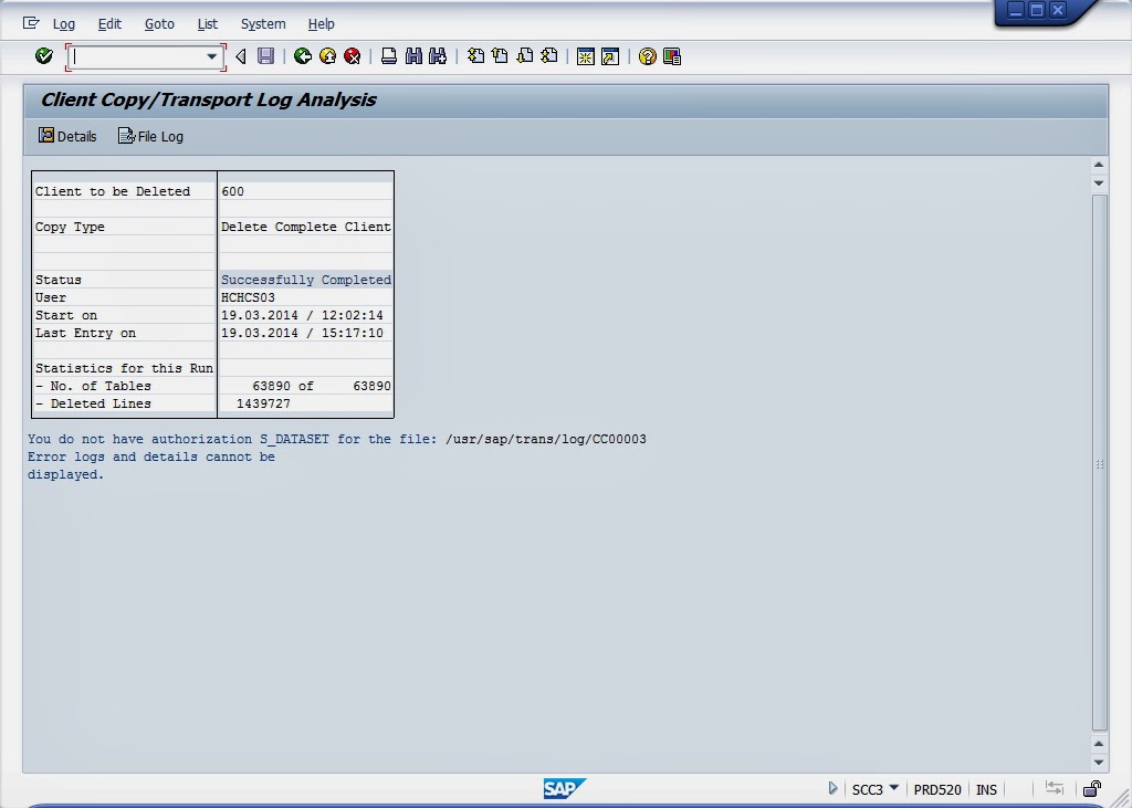 3. Delete unused logical client from BD54 (optional)