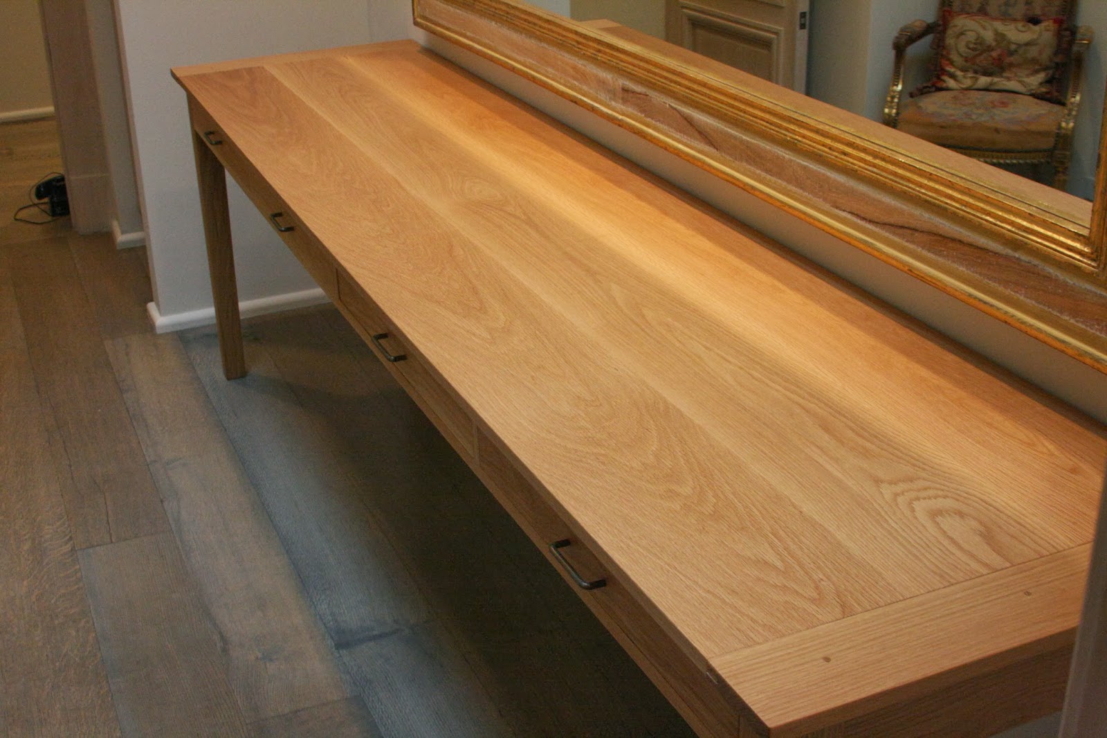 Nabil Abdo: White Oak Console Table: Finish