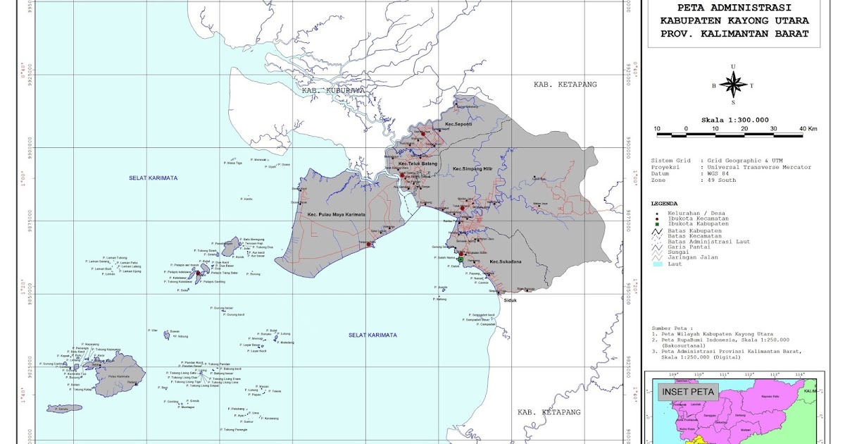 Peta Kabupaten Kayong Utara
