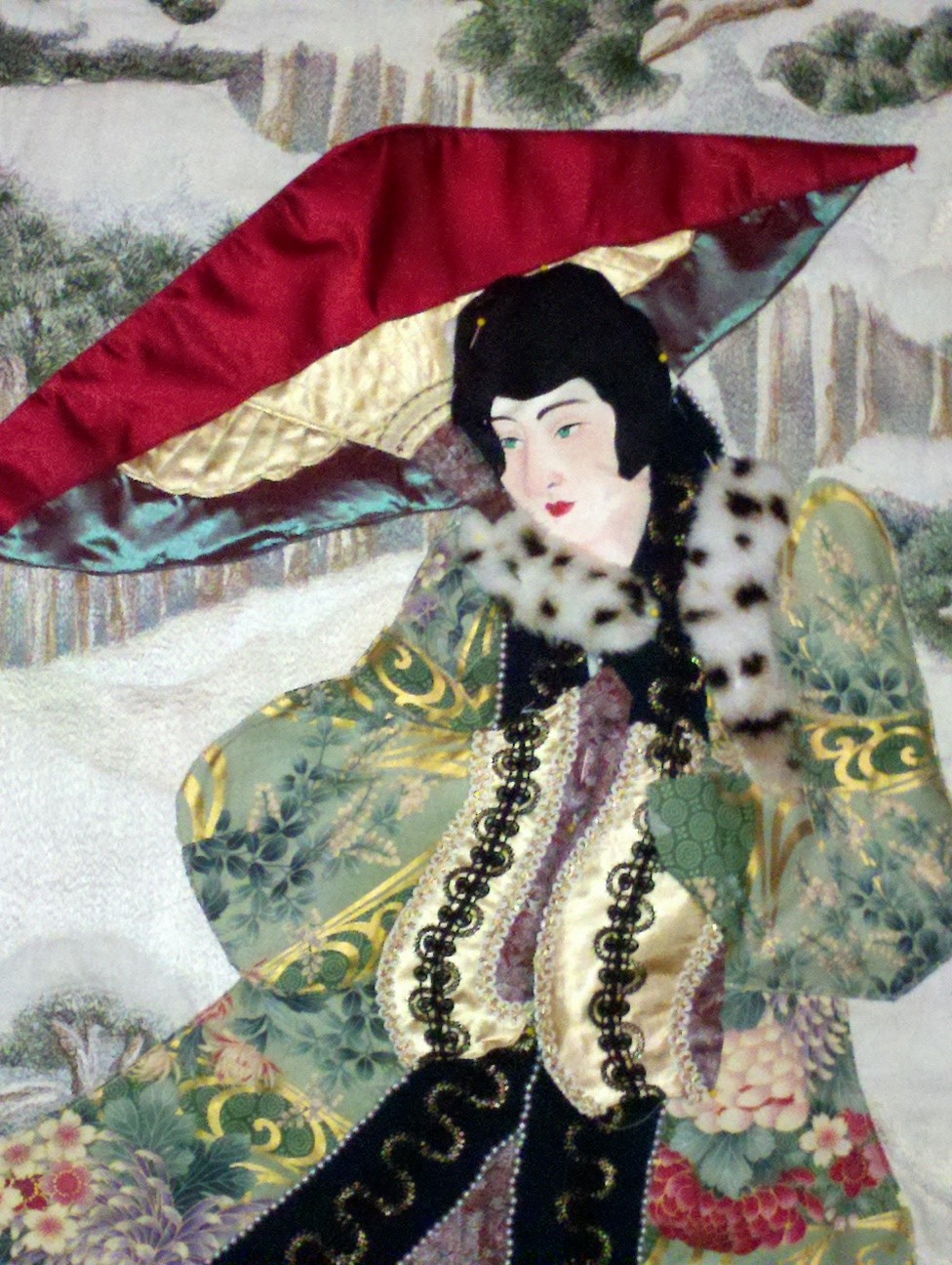 Creative Endeavors: Geisha in The Snow Art Quilt