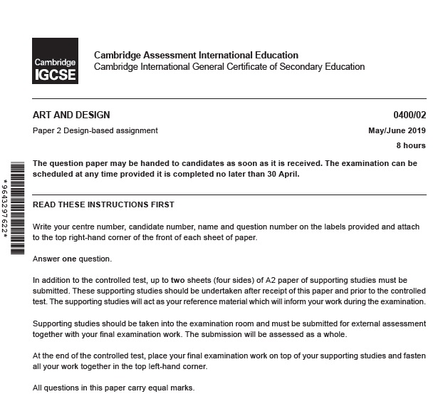 Malaysian High School Art Teacher: June Series 2019 - Component 1&2 ...