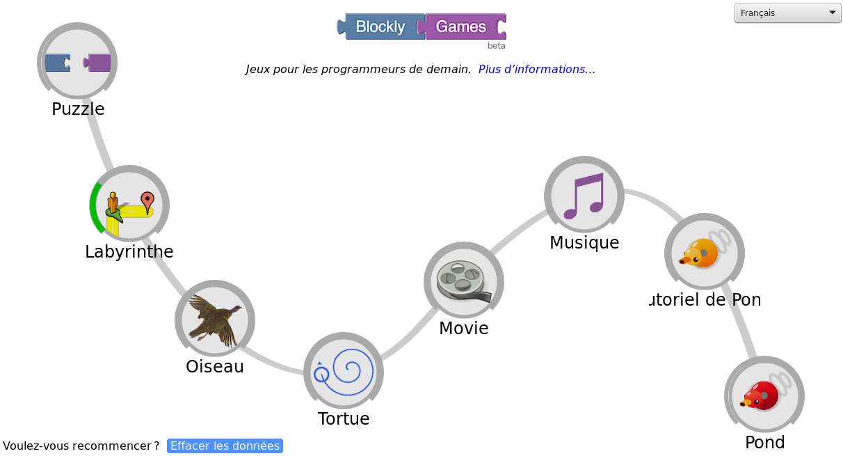 Blockly Games: apprendre à programmer par le jeu - MCHobby - Le Blog