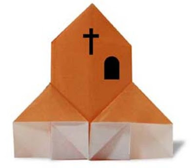 origami paper church ~ instructions origami kids