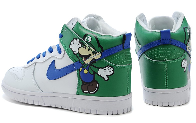 Supermario Nike Dunks/Nike Dunks SB High Paper Super Mario Bro Women ...