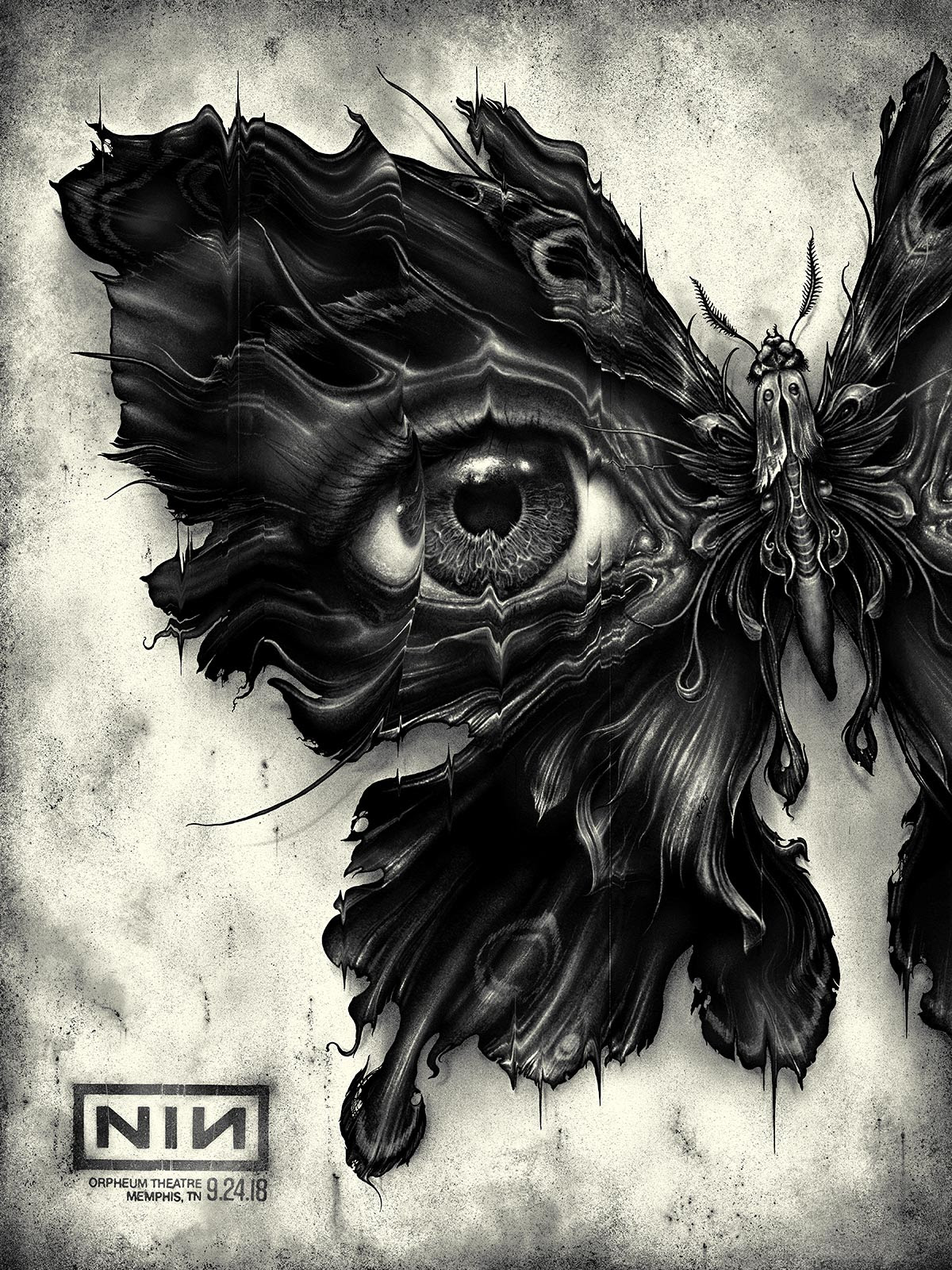 INSIDE THE ROCK POSTER FRAME BLOG: NIN Memphis Print Release By N.C ...