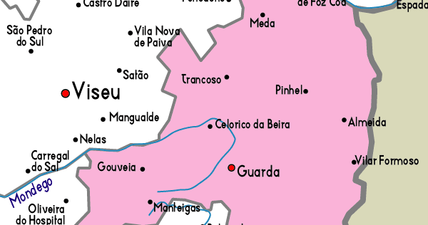 Guarda Mapa da Cidade | Mapa Regional da Região de Portugal Brasil