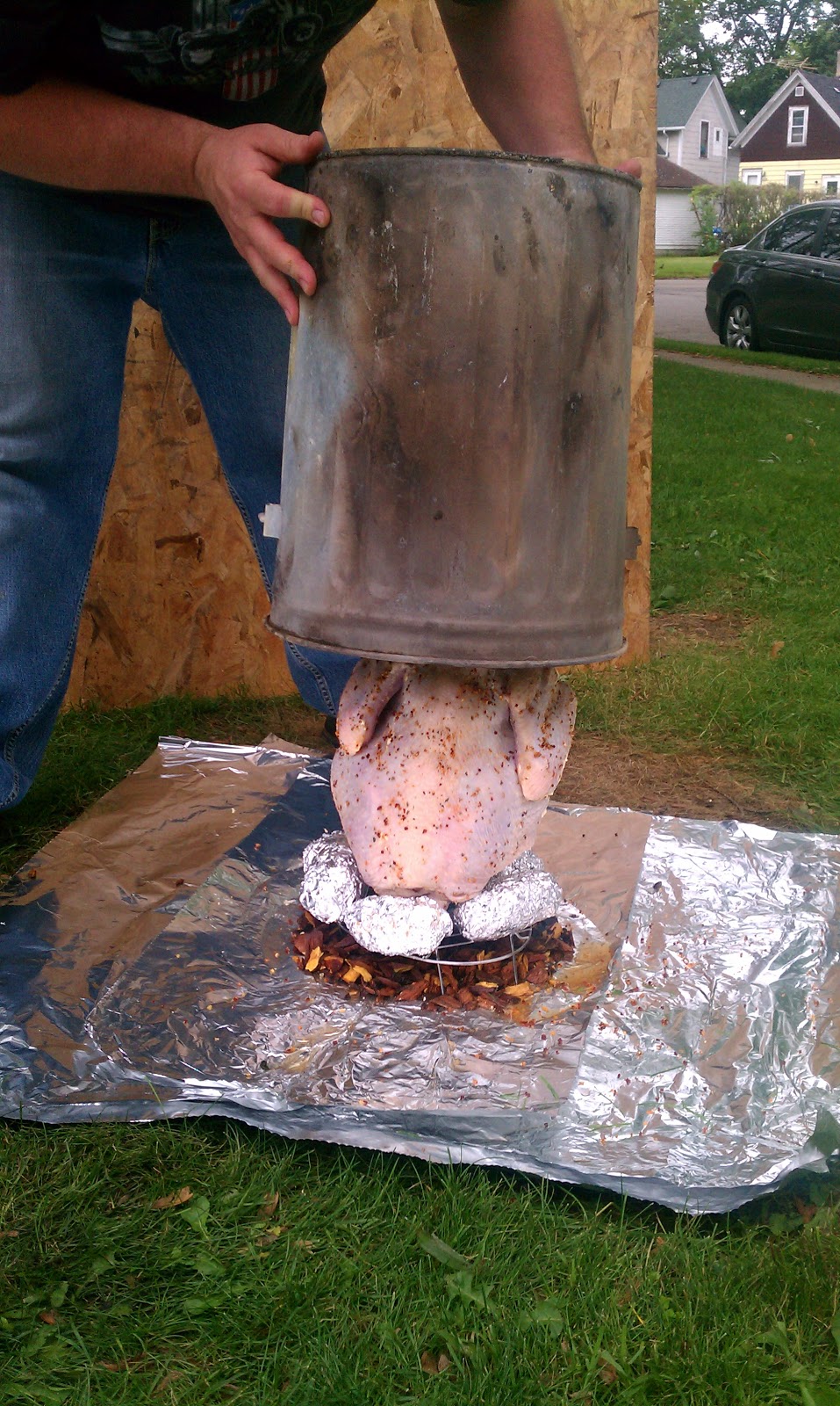 I now pronounce you dinner: Trash Can Turkey