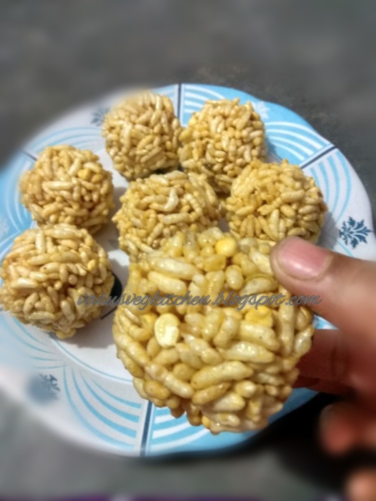 Vasusvegkitchen: Maramaralu ladoo, Puffed rice ladoo, Pori undai, how ...