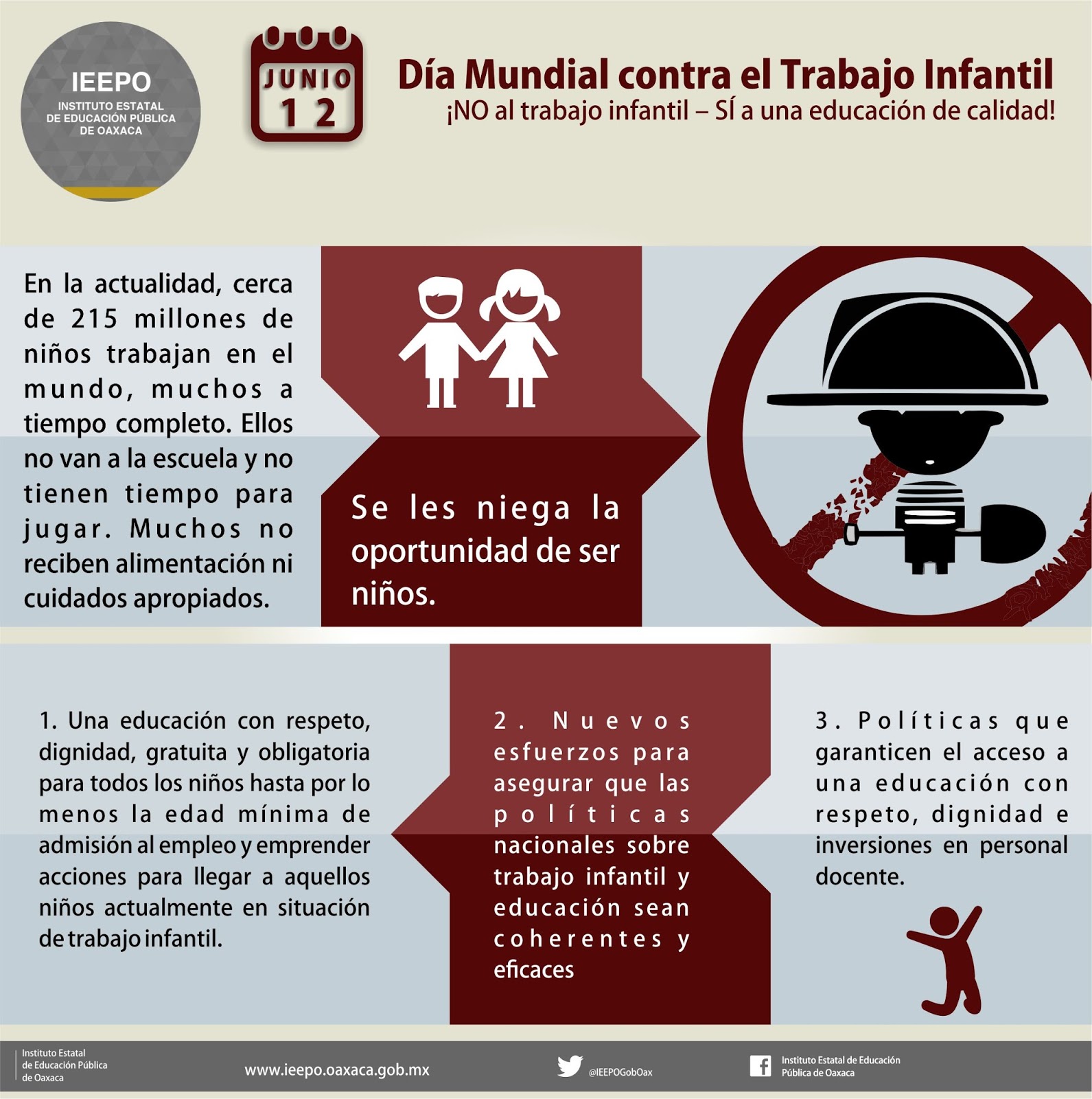 IEEPO_GobOax: Día Mundial contra el trabajo infantil