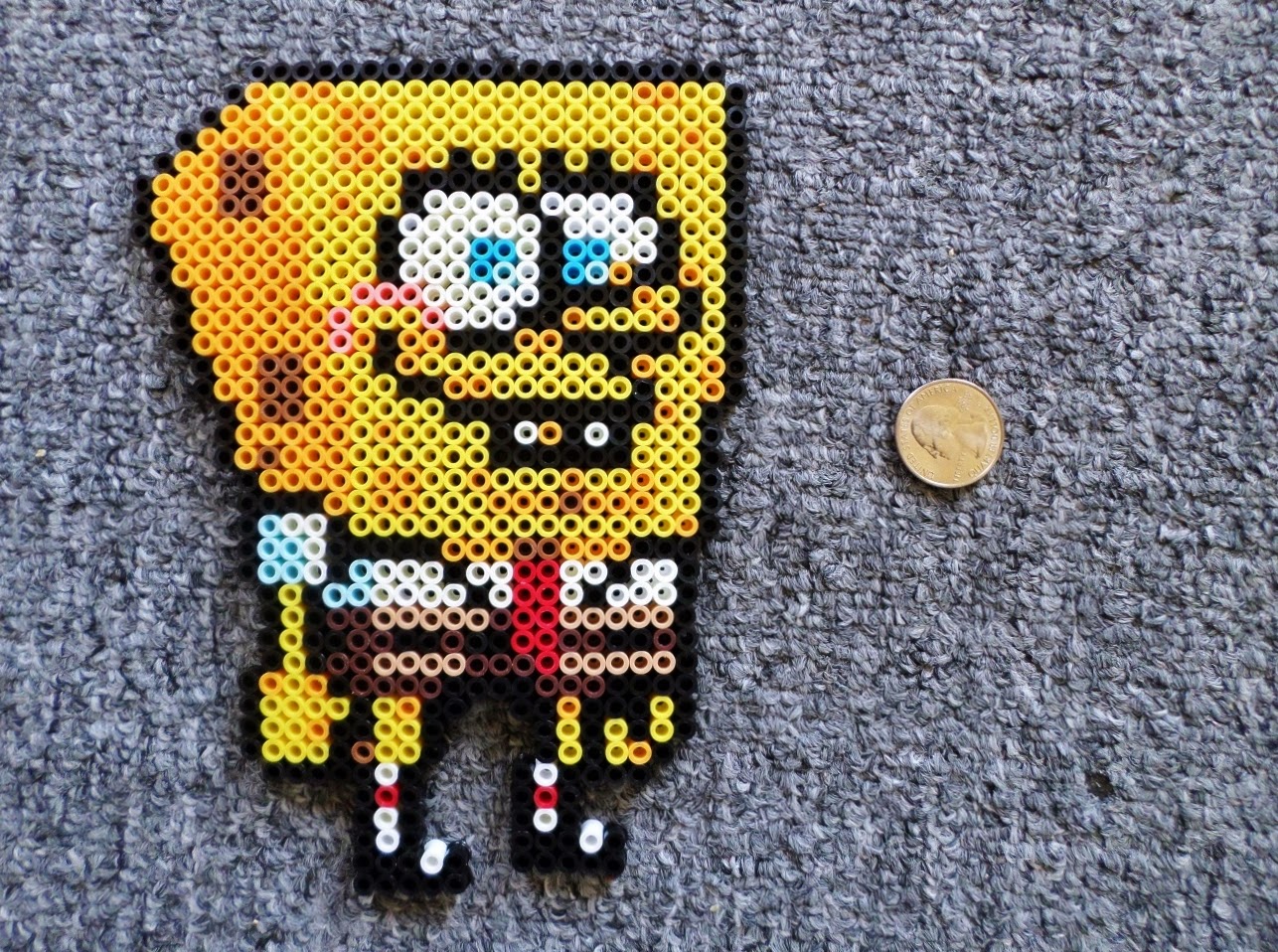 Long Black Fingers : Spongebob And Patrick Perler Beads