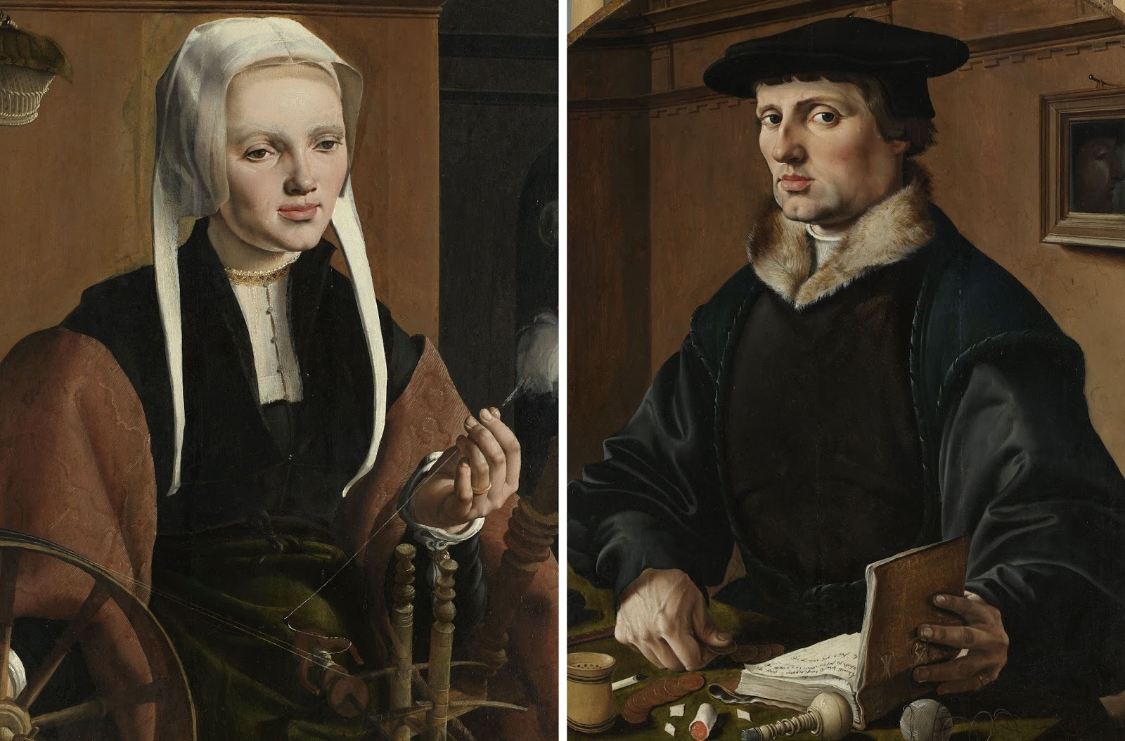 Maarten van Heemskerck: Portrait of a man and a woman (1529)